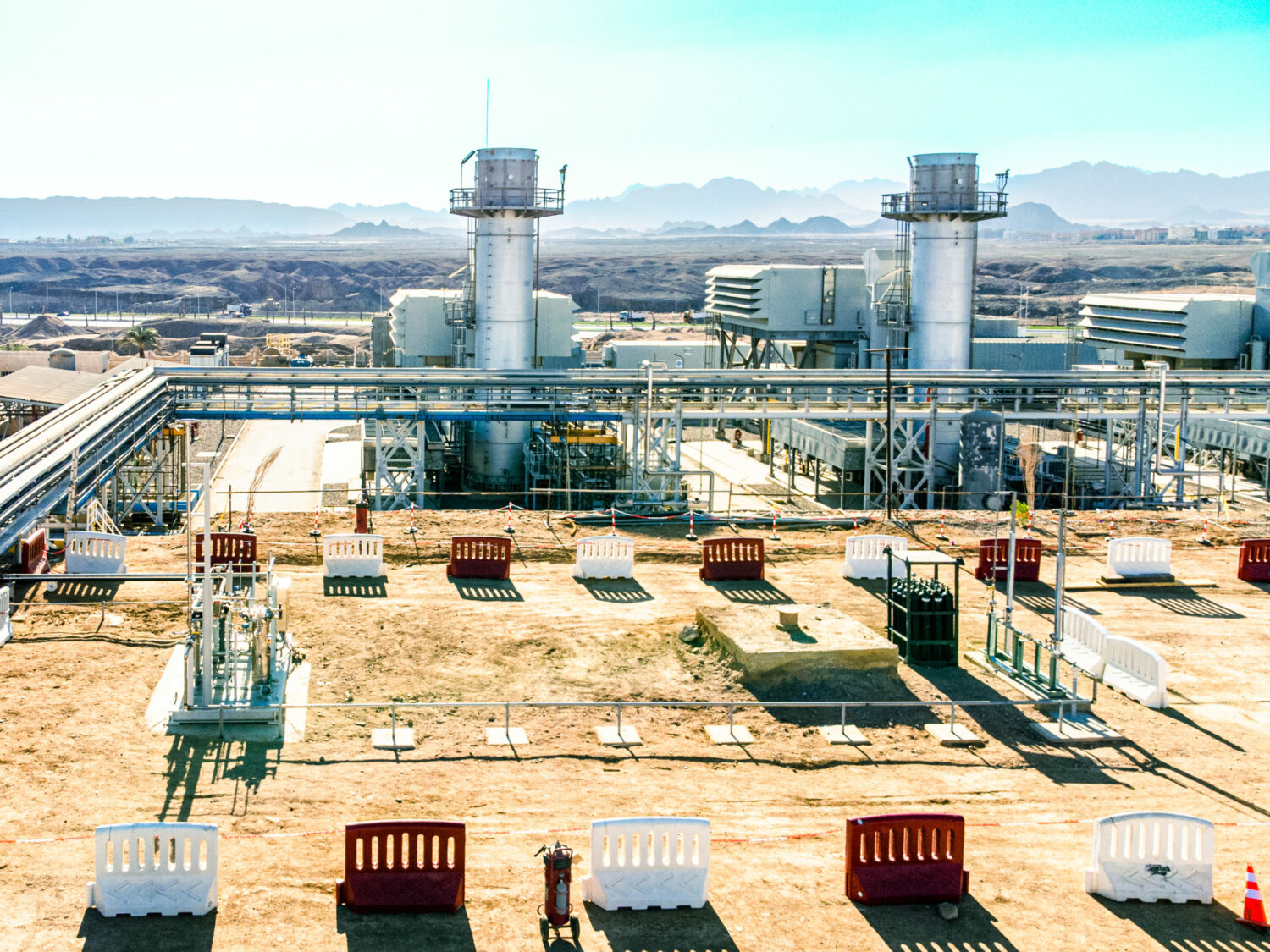 GE LM6000 gas turbine at the Sharm El Sheikh Power Plant - Hassan Allam